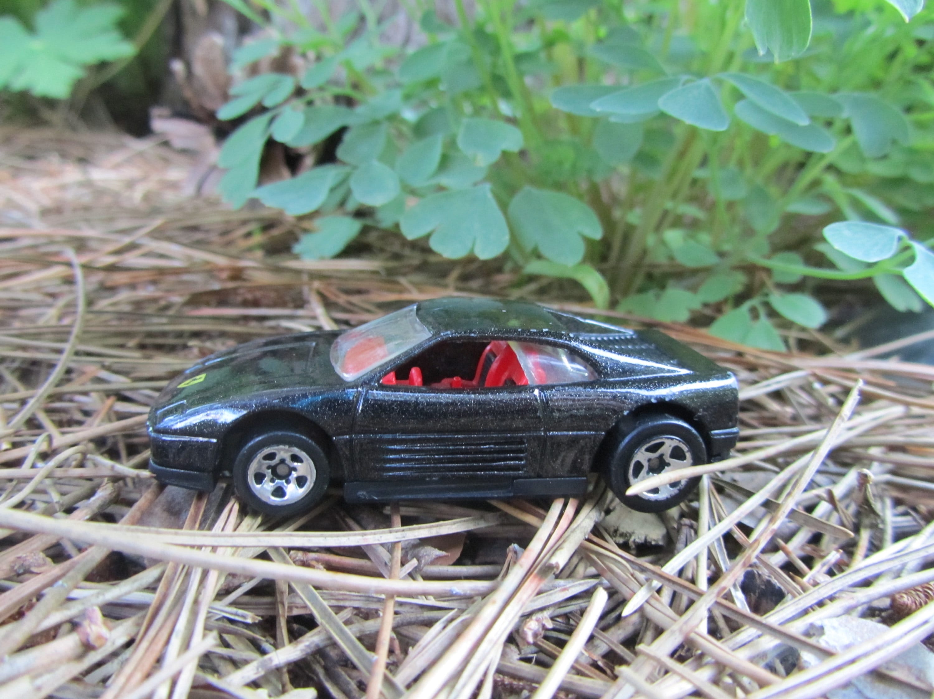 Hot Wheels Ferrari Black Sports Car Red Interior 1990 - Etsy