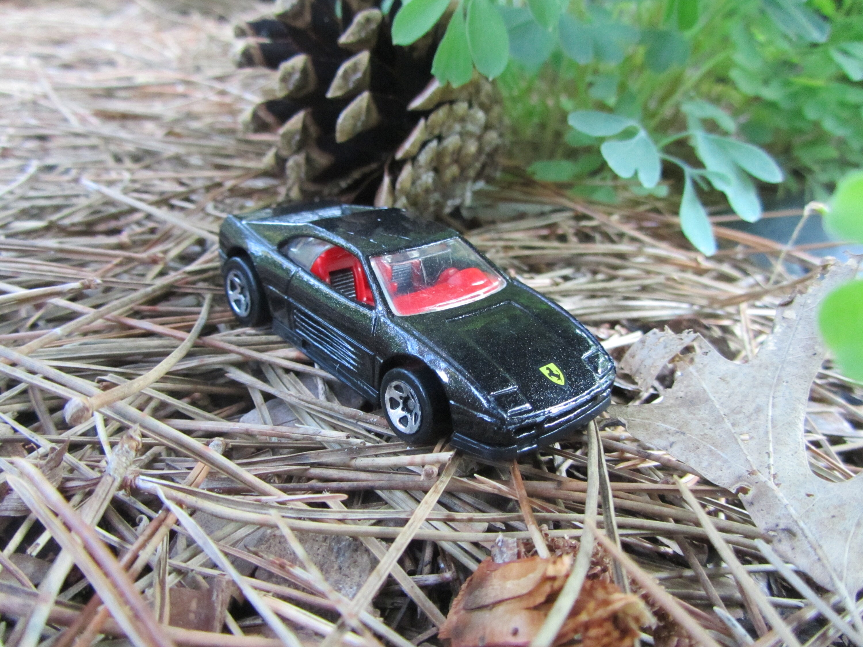 Hot Wheels Ferrari Black Sports Car Red Interior 1990 - Etsy