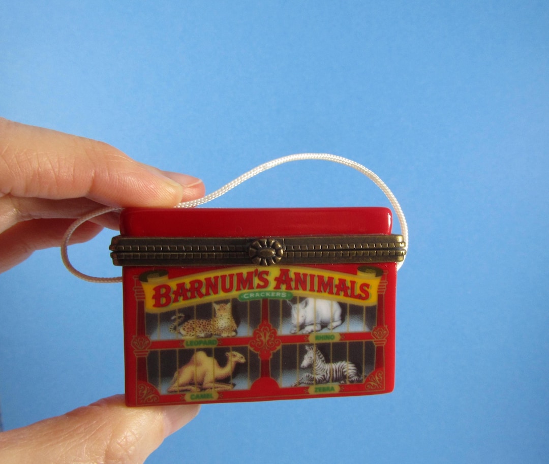 Animal Crackers Trinket Box With Figural Elephant Cracker "barnum's ...