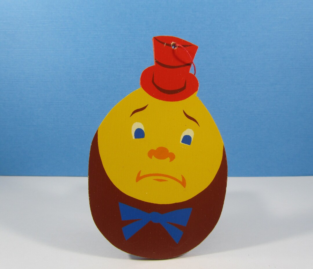 Humpty Dumpty Painted Wood Christmas Ornament Made by Heller in West ...