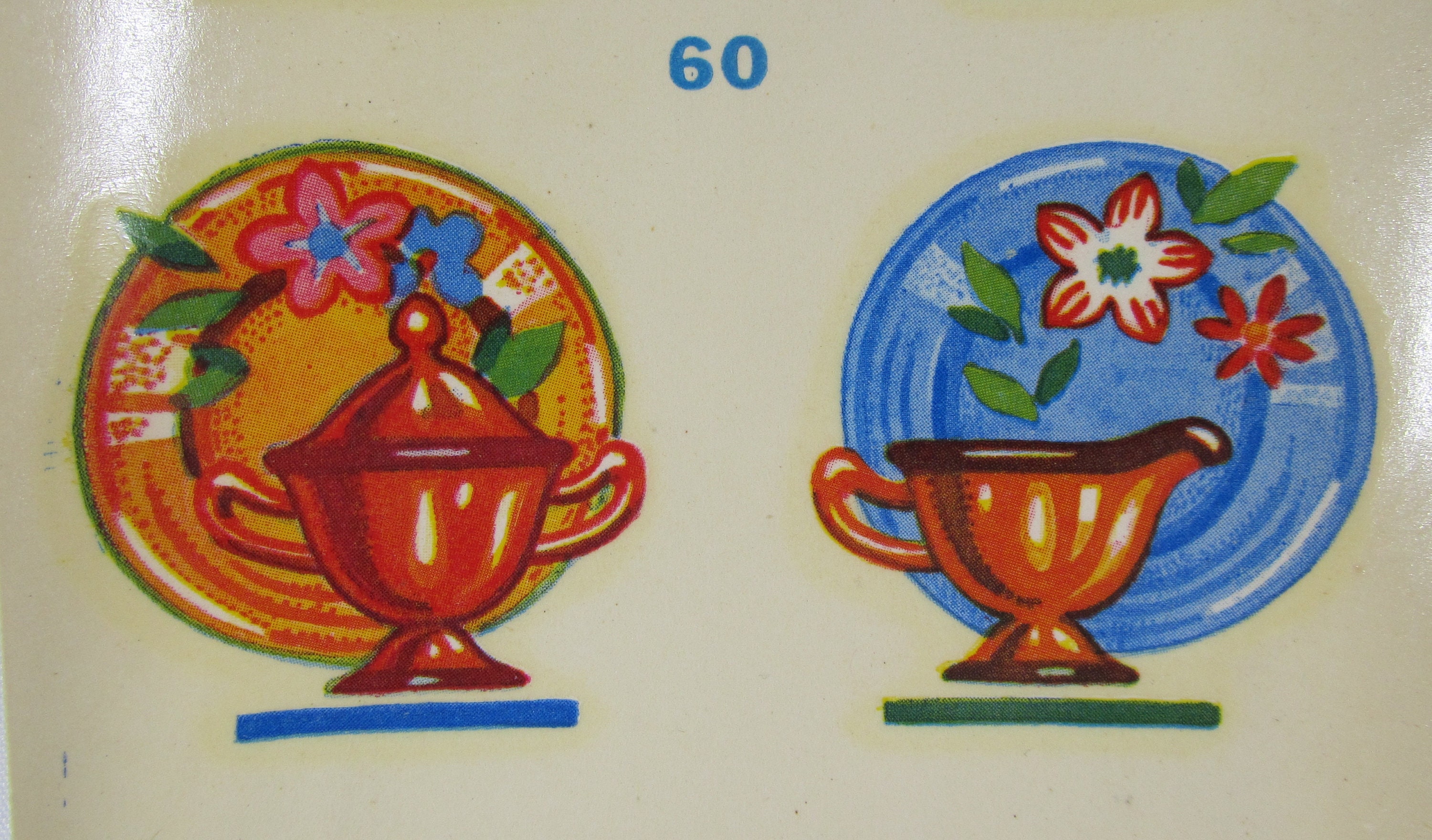 Vintage Kitchen Decals Coffee Pot Cream Sugar Dishes Retro | Etsy