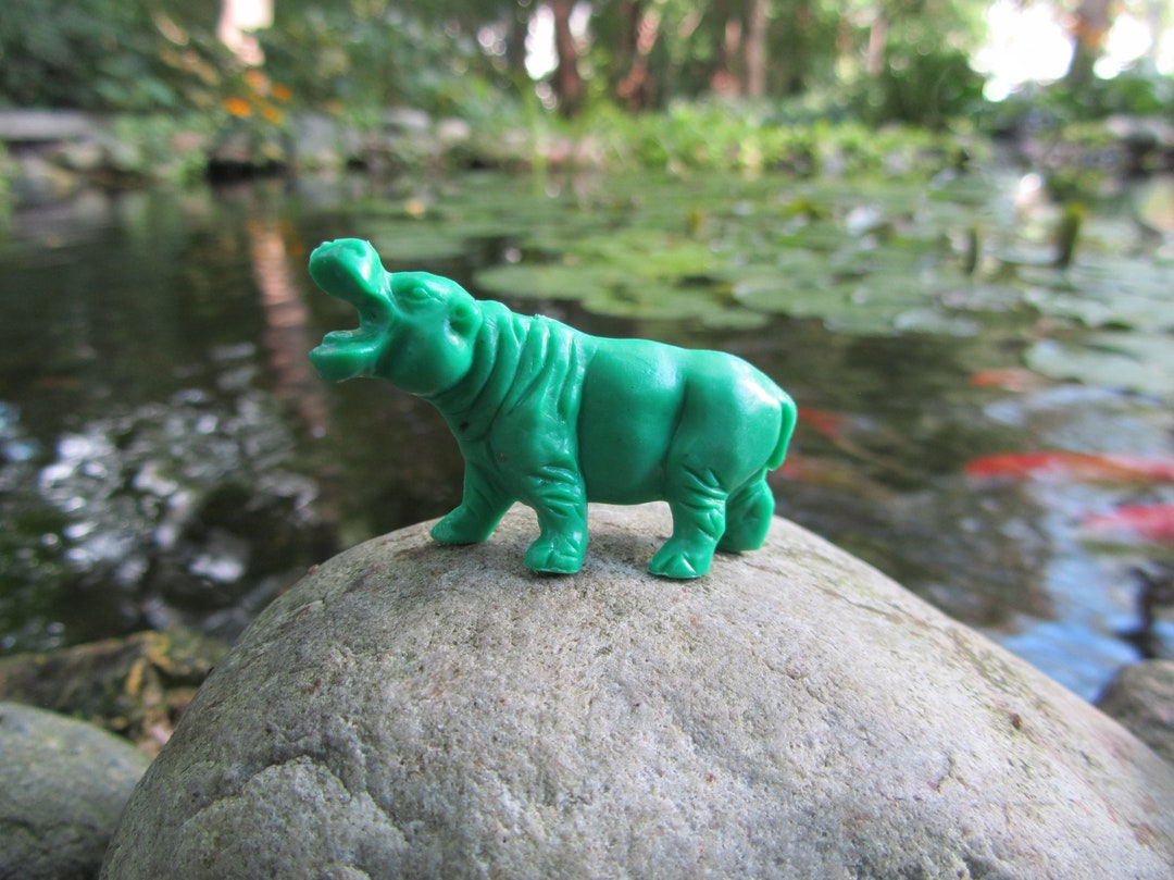 Vintage Plastic Animal Figures Hippo - Etsy