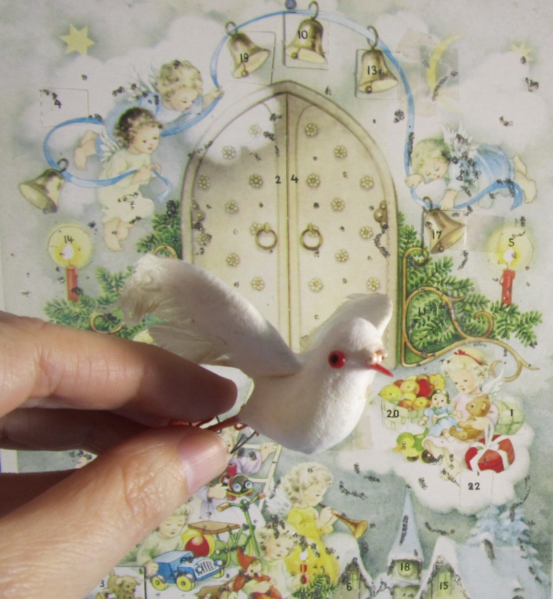 Miniature White Dove Vintage Miniature Feather Bird Vintage Craft ...