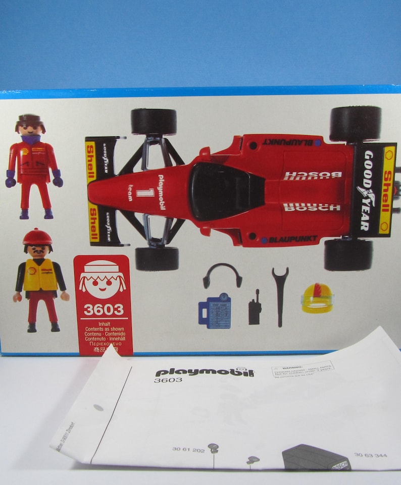 Playmobil Red Formula 1 Race Car With Driver, Race Coach, Accessories ...