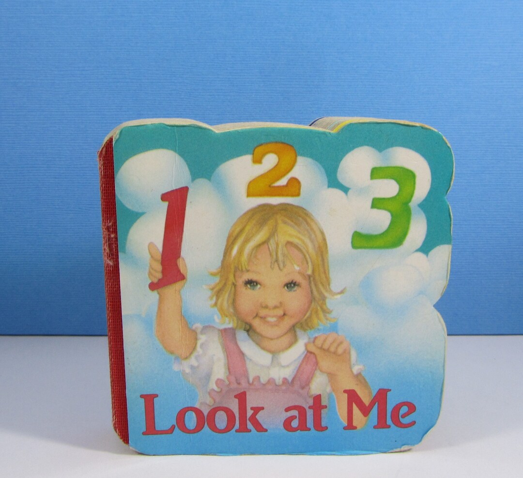Vintage Board Book "1 2 3 Look at Me" by Lisa Meltzer 1990 - Etsy
