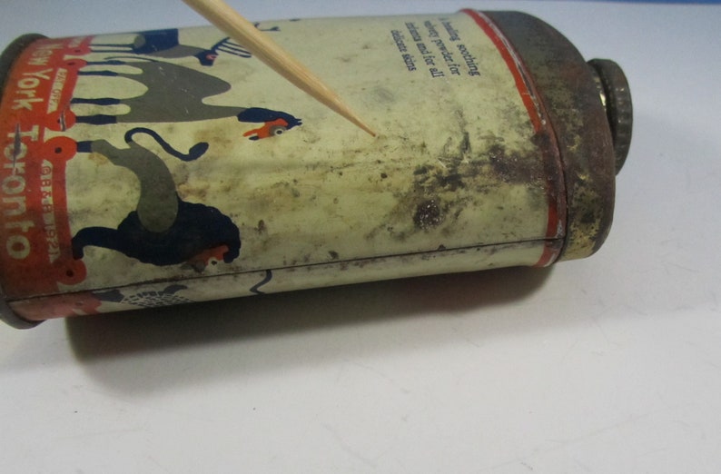 Vintage Baby Talcum Powder Tin "distressed Condition" Zoo Animal Toy ...