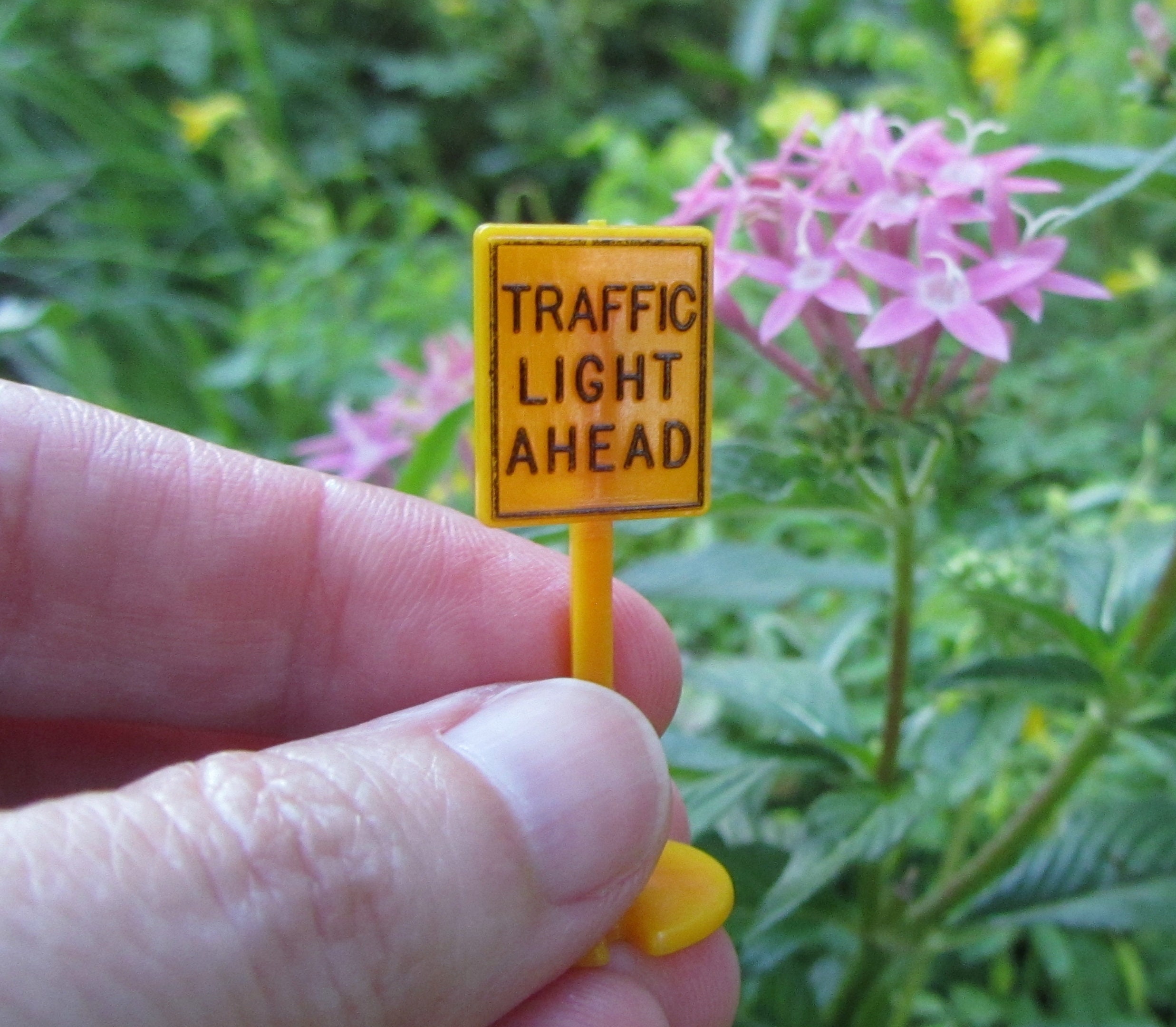 Miniature Road Signs Traffic Light Ahead Plasticville - Etsy