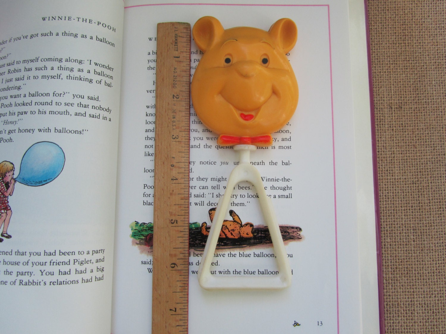 Winnie the Pooh Rattle Vintage Baby Toy - Etsy