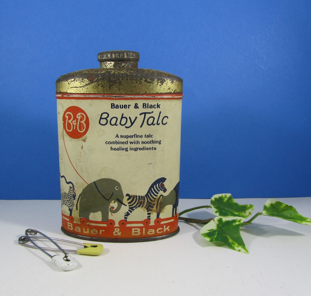 Vintage Baby Talcum Powder Tin "distressed Condition" Zoo Animal Toy ...