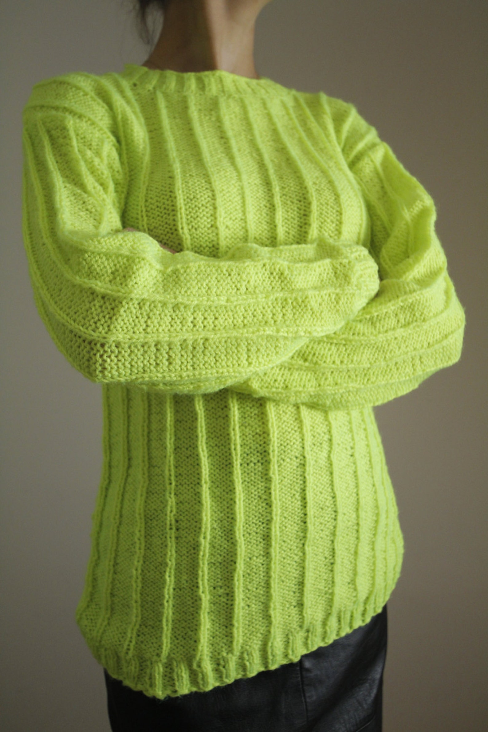 Vintage Handmade Neon Sweater Rave Club Kid Eur36/38 - Etsy