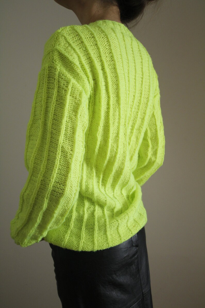Vintage Handmade Neon Sweater Rave Club Kid Eur36/38 - Etsy
