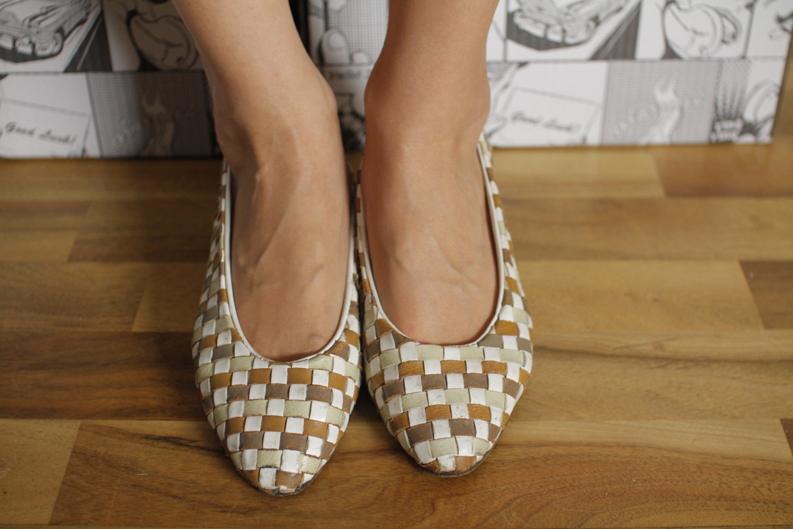 Real Vintage Women's Wicker Pumps Beige Shoes - Etsy