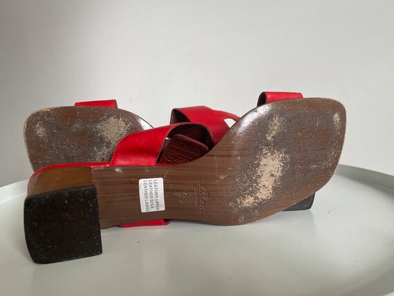 Bally Red Sandals Heeled Sandals Y2K Vintage EUR39 US… - Gem