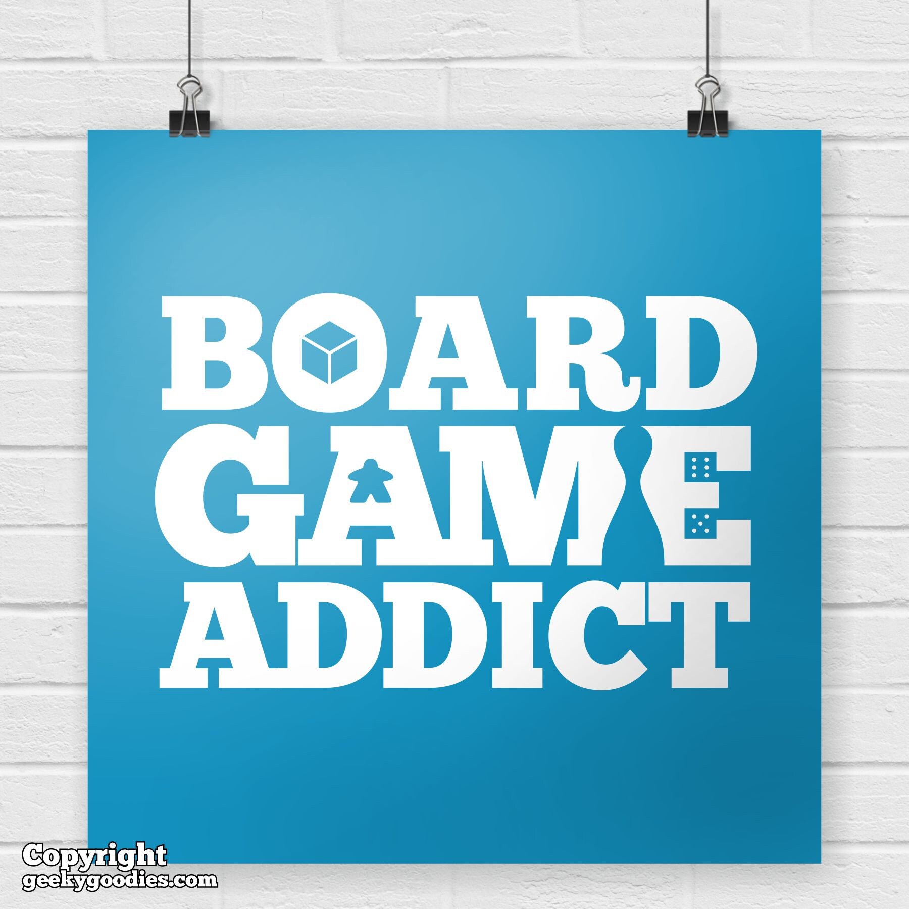 Board Game Addict Poster | Gamer Room Decor - Etsy