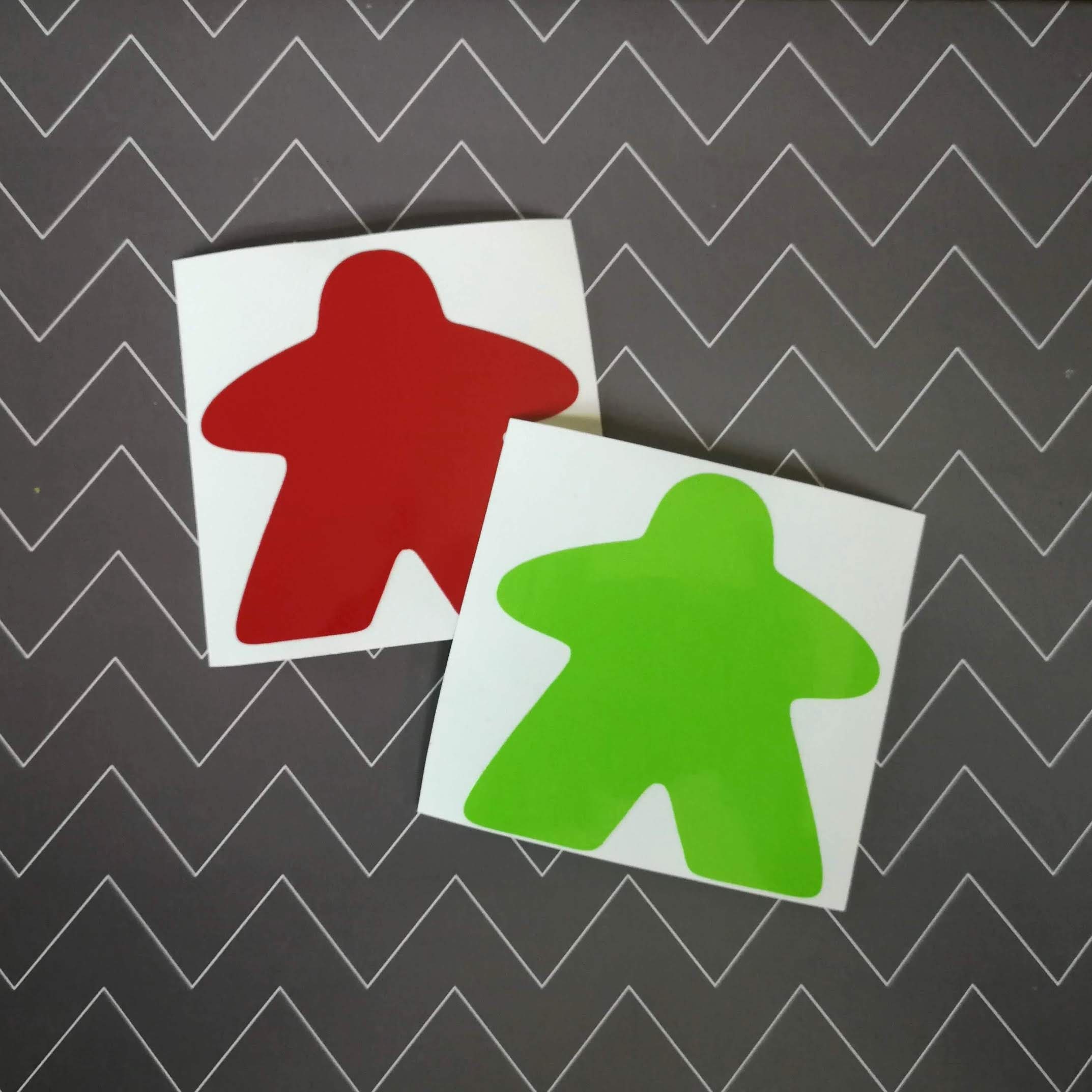 3 and 2 Meeple Vinyl Decals for Board Game Fans Board Gaming Stickers ...
