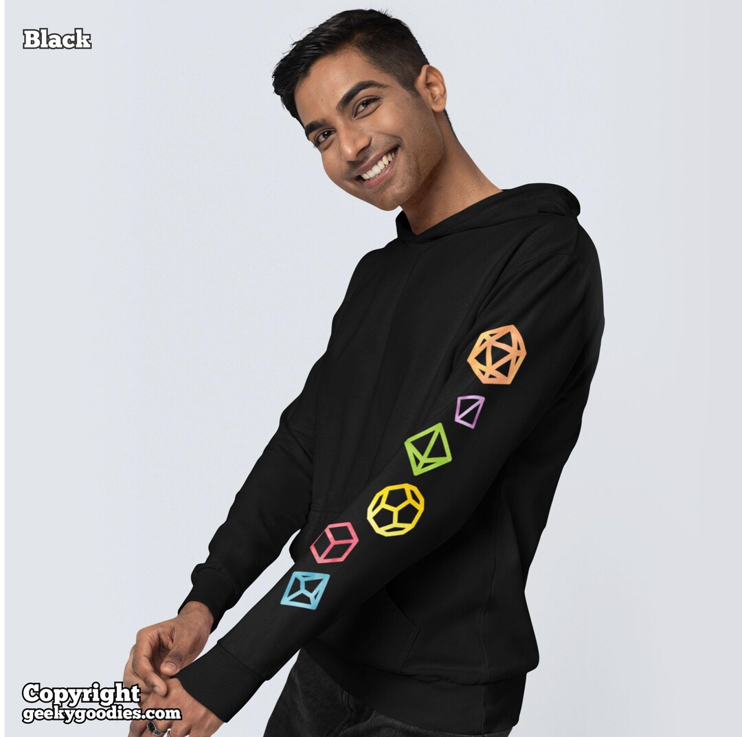 Watercolour Adventuring Dice Unisex Hooded Sweatshirt | Hoodies for ...