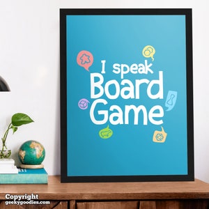 I Speak Board Game Poster | Game Room Art Print - Etsy