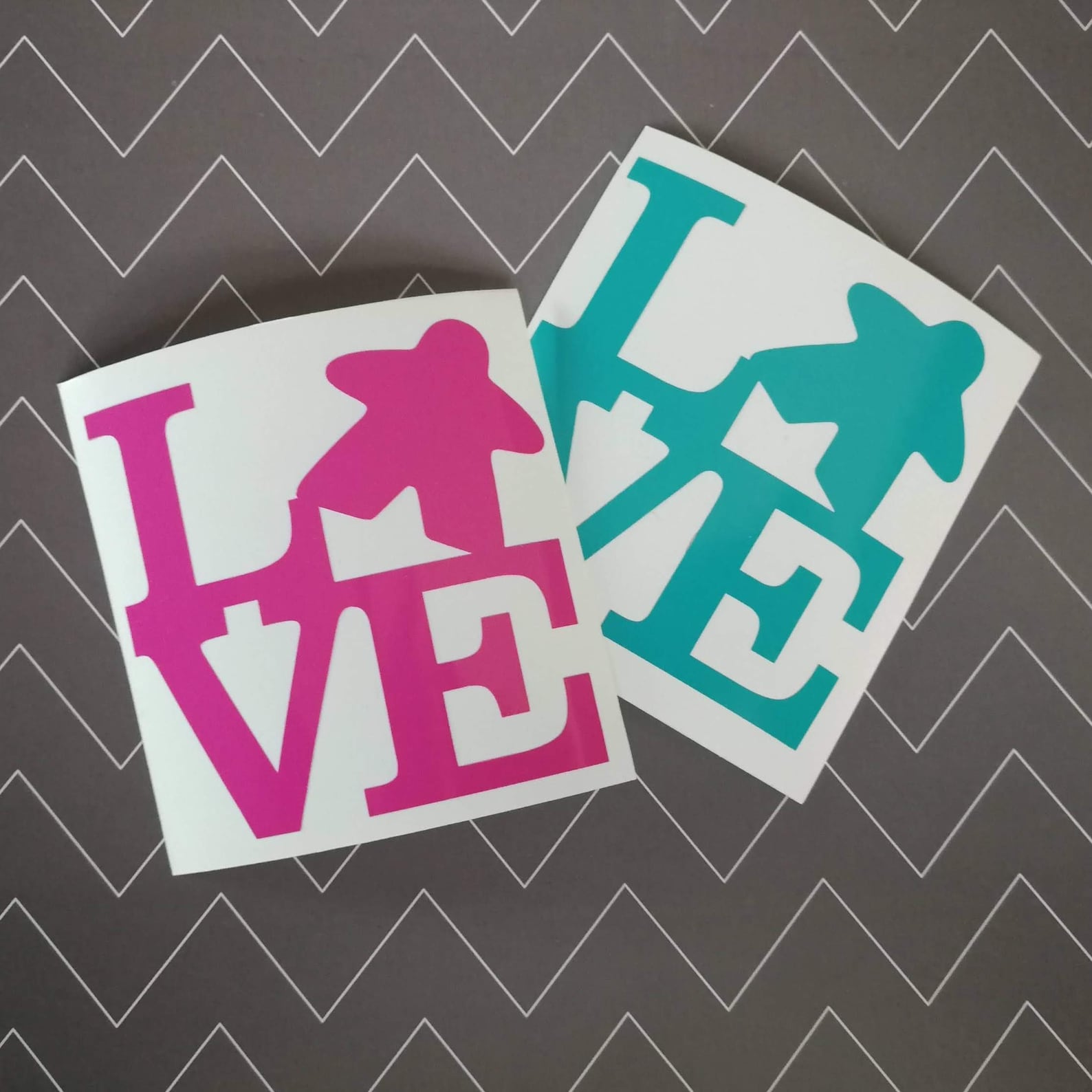 LOVE meeple Vinyl Decals for Board Game Fans Board Gaming Stickers for ...
