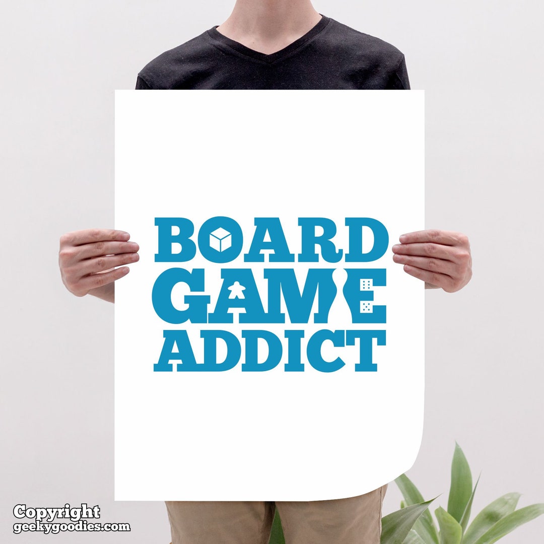 Board Game Addict Poster | Gamer Room Decor - Etsy