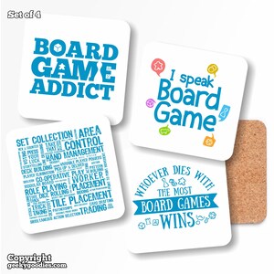 Geeky Goodies Board Game Drink Coasters - Available in a Set of 4 or a ...