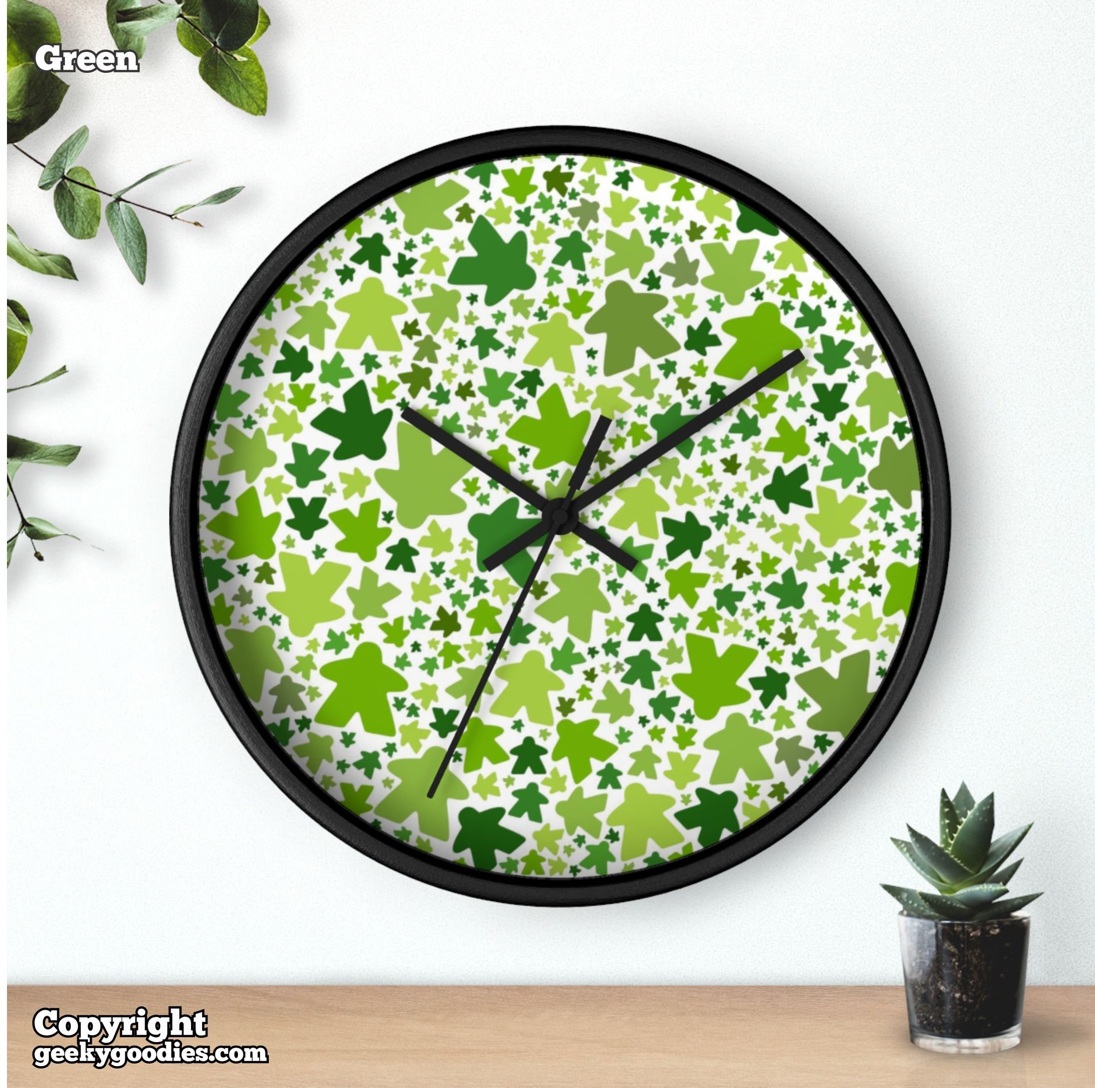Meeple Pattern Clock Board Game Room Decor Boardgame Meeples - Etsy