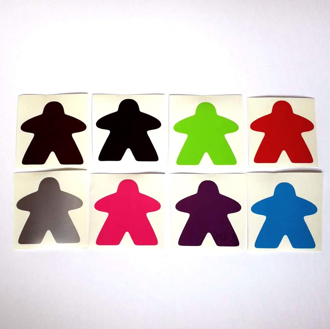 3 and 2 Meeple Vinyl Decals for Board Game Fans Board Gaming Stickers ...