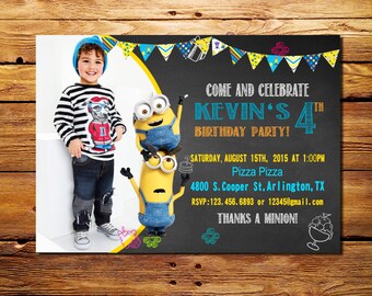 Minion invitation | Etsy