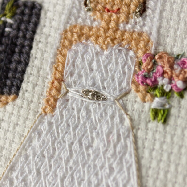 Custom WEDDING X Stitch Pattern Couple Cats Newlyweds X | Etsy