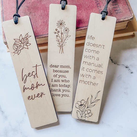 Mothers Day Bookmark Gift for Her Book Lover Mothers | Etsy