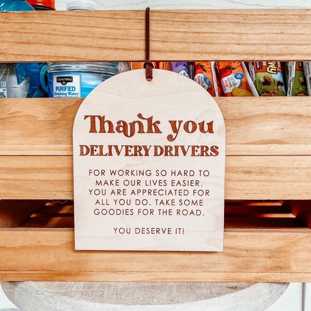 Thank You Delivery Drivers Sign | Appreciation Delivery Drivers ...