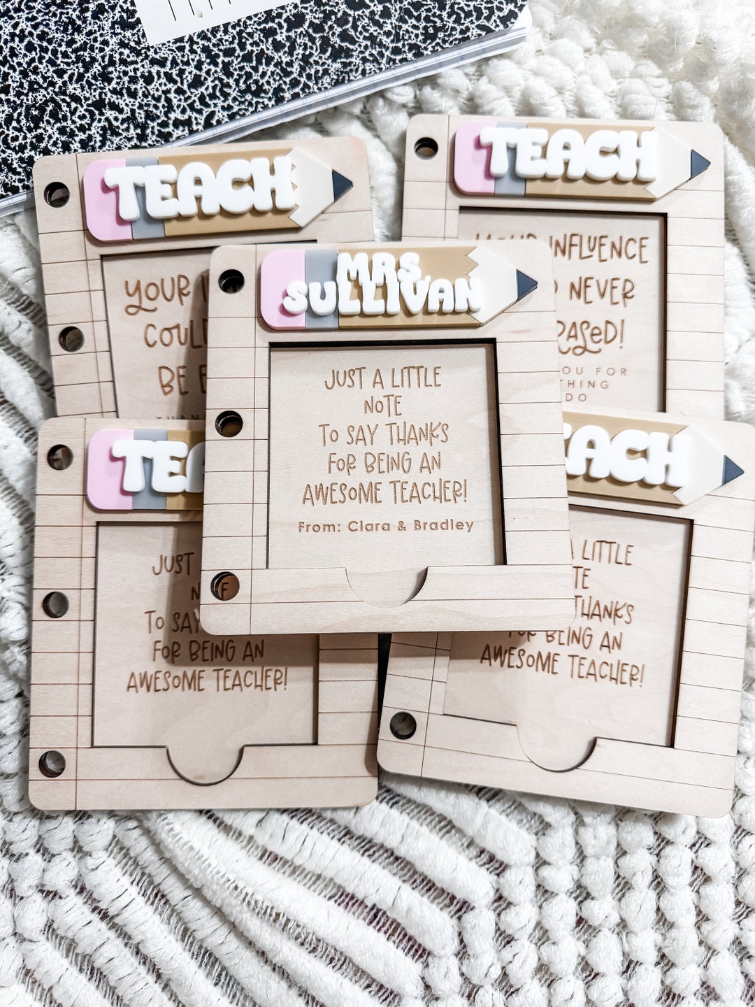 Teacher Post It Note Holder Pick Your Style Gift Idea Teacher ...