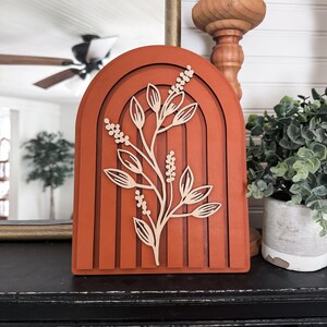 Rainbow Floral Boho Sign | Laser Engraved | Handmade | Boho Shelf Sign ...