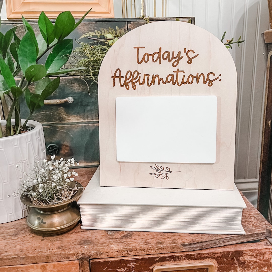 Daily Affirmations Dry Erase Board | Office Decor | Dry Erase Board ...