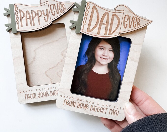 Best Dad Ever Fathers Day Gift Frame Magnet, Custom Picture Frame ...