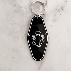 Retro Inspired Halloween Motel Keychains | Laser Engraved | Unique Gift ...