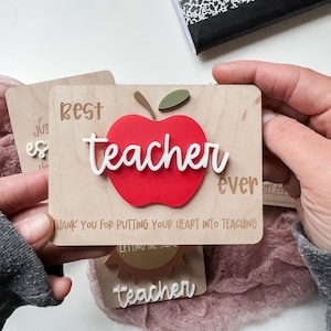 Teacher Gift Card Holder| Pick Your Style | Gift Idea | Sliding Gift ...