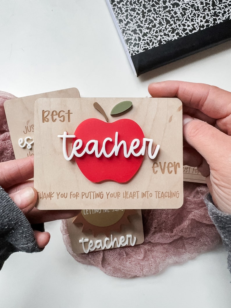 Teacher Gift Card Holder| Pick Your Style | Gift Idea | Sliding Gift ...
