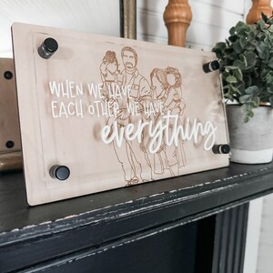 Faceless Portrait Stand off Sign | Sentimental Gift | Boho | Handmade ...