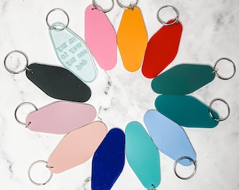 Retro Inspired Motel Keychains Laser Engraved Unique Gift Handmade ...