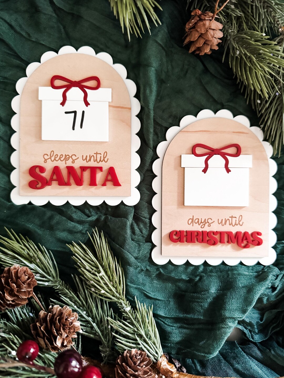 Magnet Christmas Countdown | Sleeps Until Christmas Countdown | Boho ...