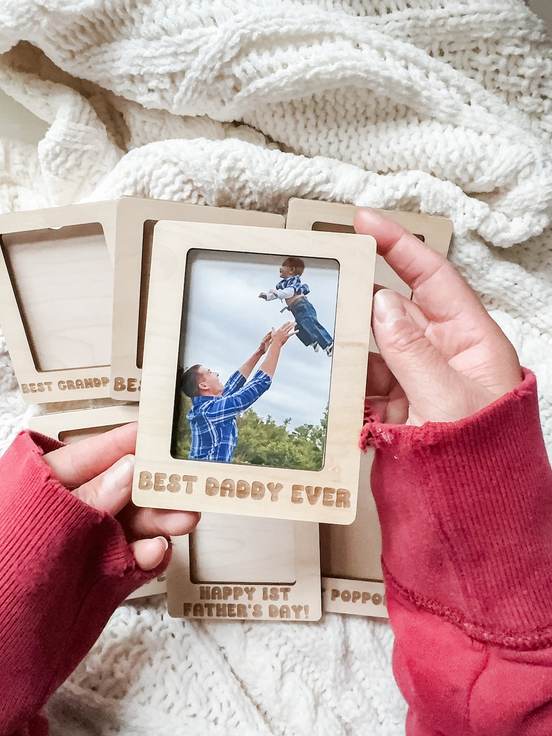 2024 Personalized Father’s Day Frame Magnet | Custom Picture Frame ...