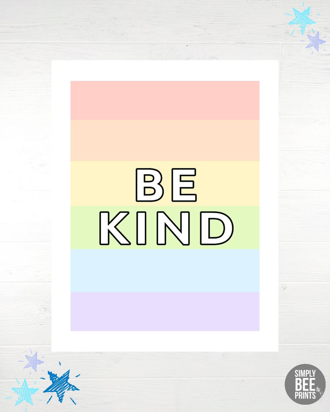 Be Kind Printable, Kids Room Wall Art, Playroom Wall Decor, Classroom ...