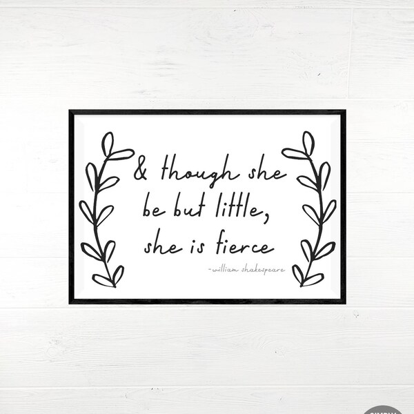 Though She Be Little - Etsy