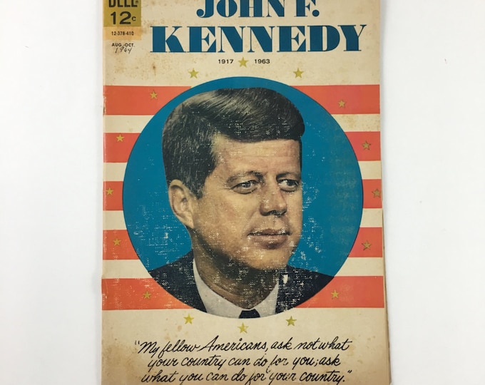 Vintage John F. Kennedy Comic Book, Vintage JFK Comic, 1964 JFK Comic ...