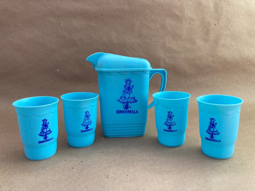 Vintage Regaline Cinderella Toy Pitcher and 4 Cups - Etsy