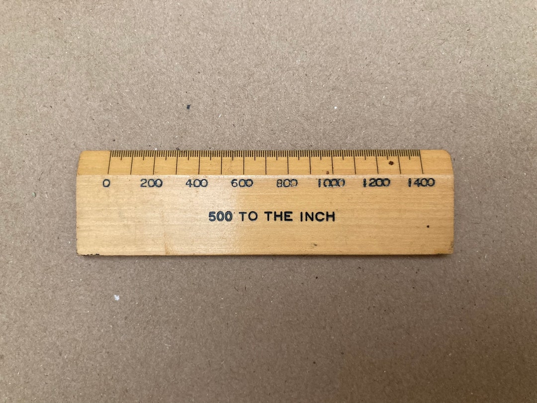 Vintage Wooden Scale Model Ruler, 500 to the Inch Scale, Cartography ...
