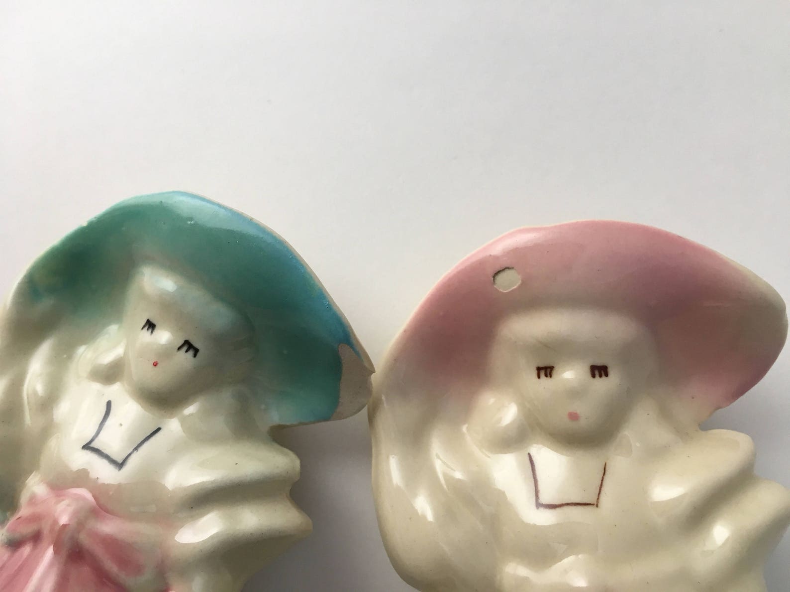 Vintage Pair of Lady Planters Porcelain Lady Planters | Etsy