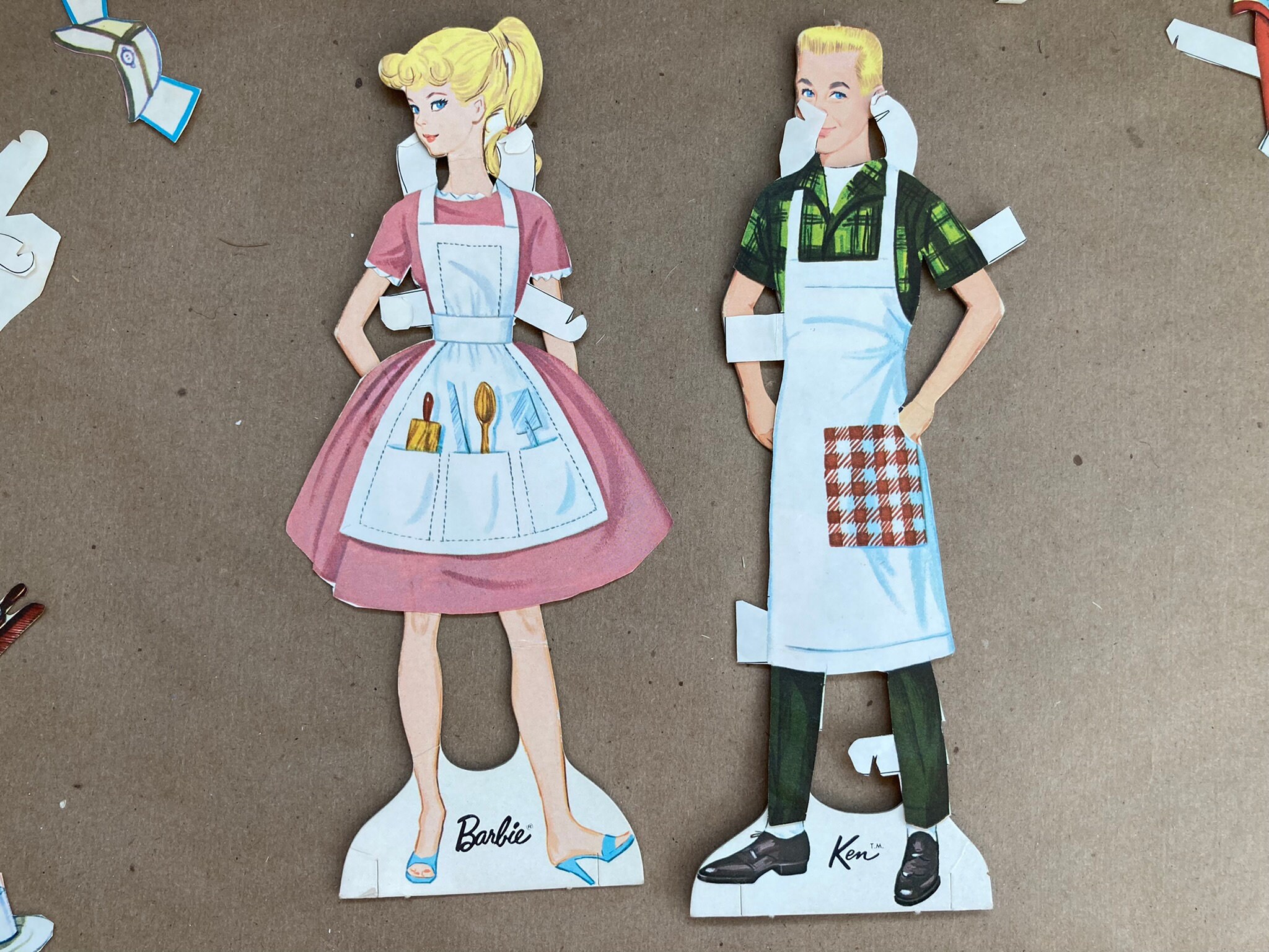 1962 Barbie and Ken Cut-outs Paper Doll Set - Etsy