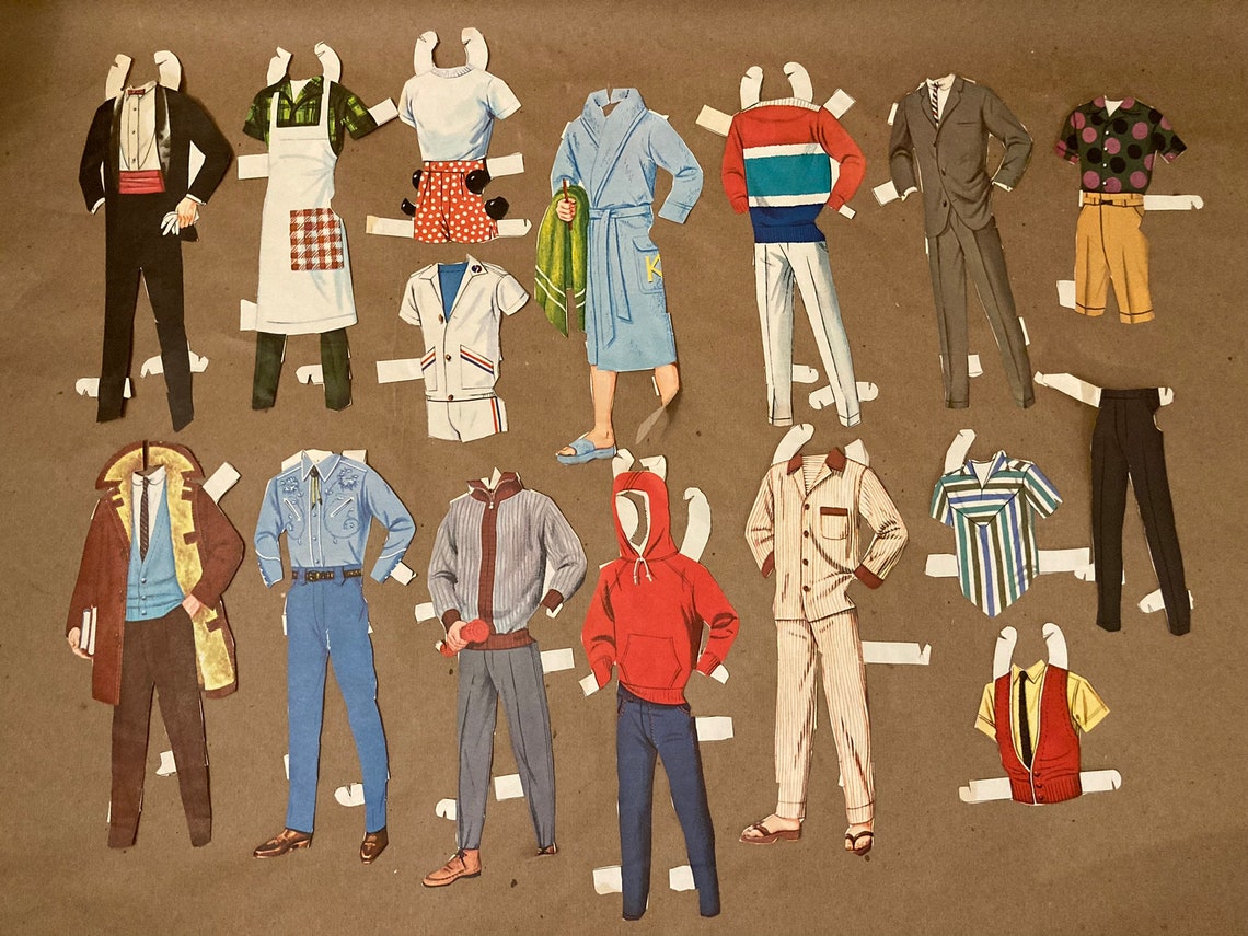 1962 Barbie and Ken Cut-outs Paper Doll Set - Etsy
