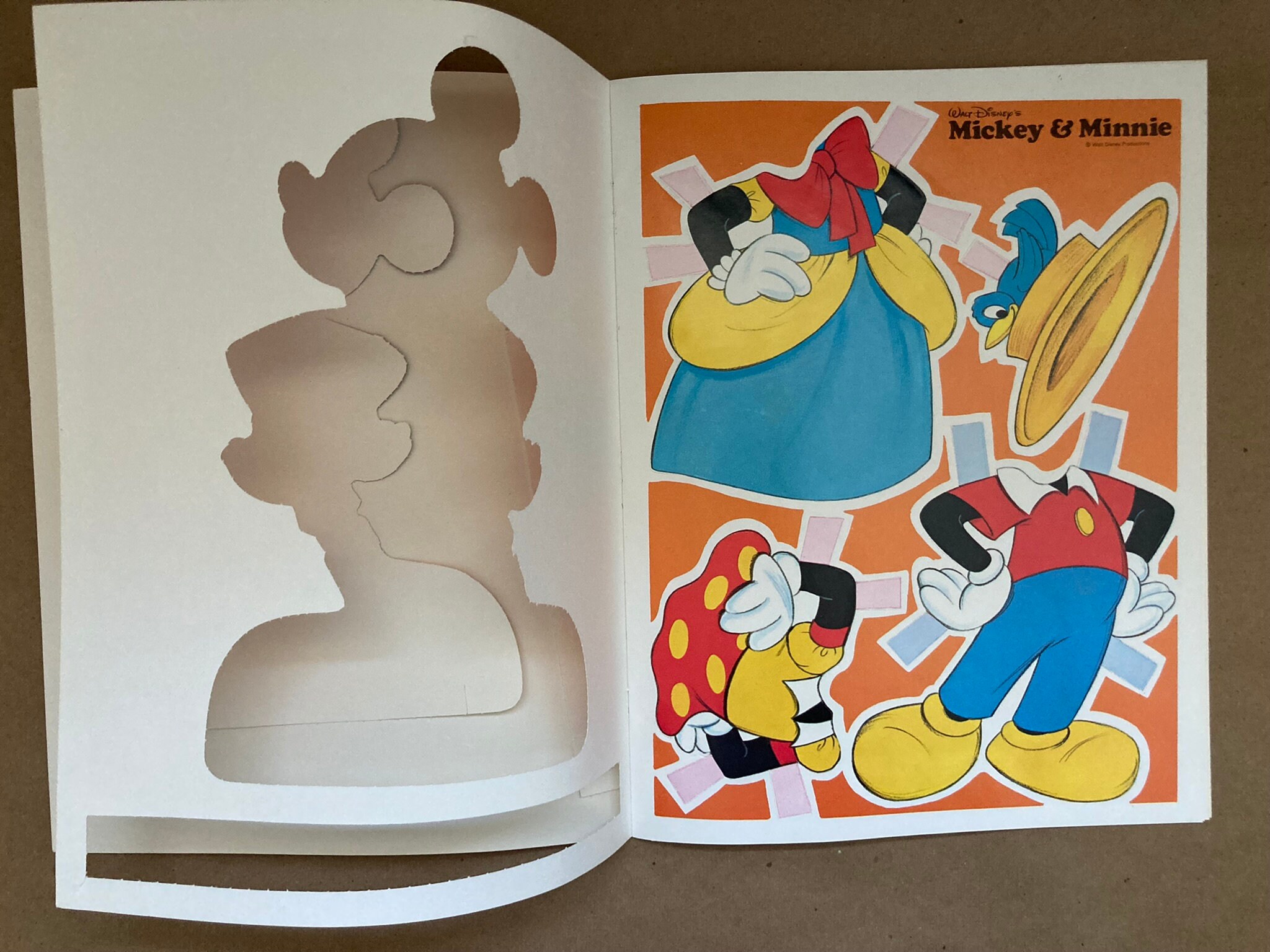 1983 Walt Disney's Mickey and Minnie Paper Doll Golden - Etsy